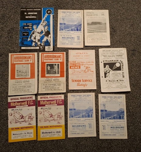 11 x 1960s SCOTTISH PROGRAMMES INCL S/FINAL, AIRDRIE, CLYDE, DUNDEE ...