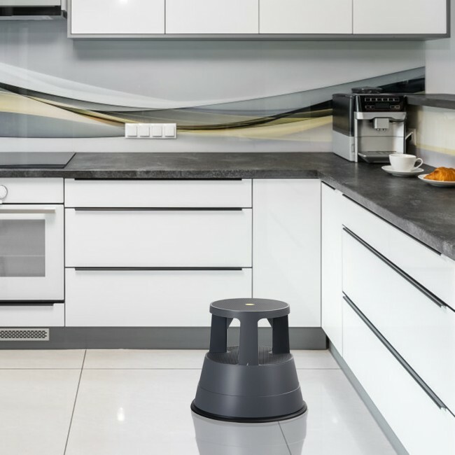 Kick Stool Rolling Step Stool W/Non-Slip Rubber Platform 330LBS ...