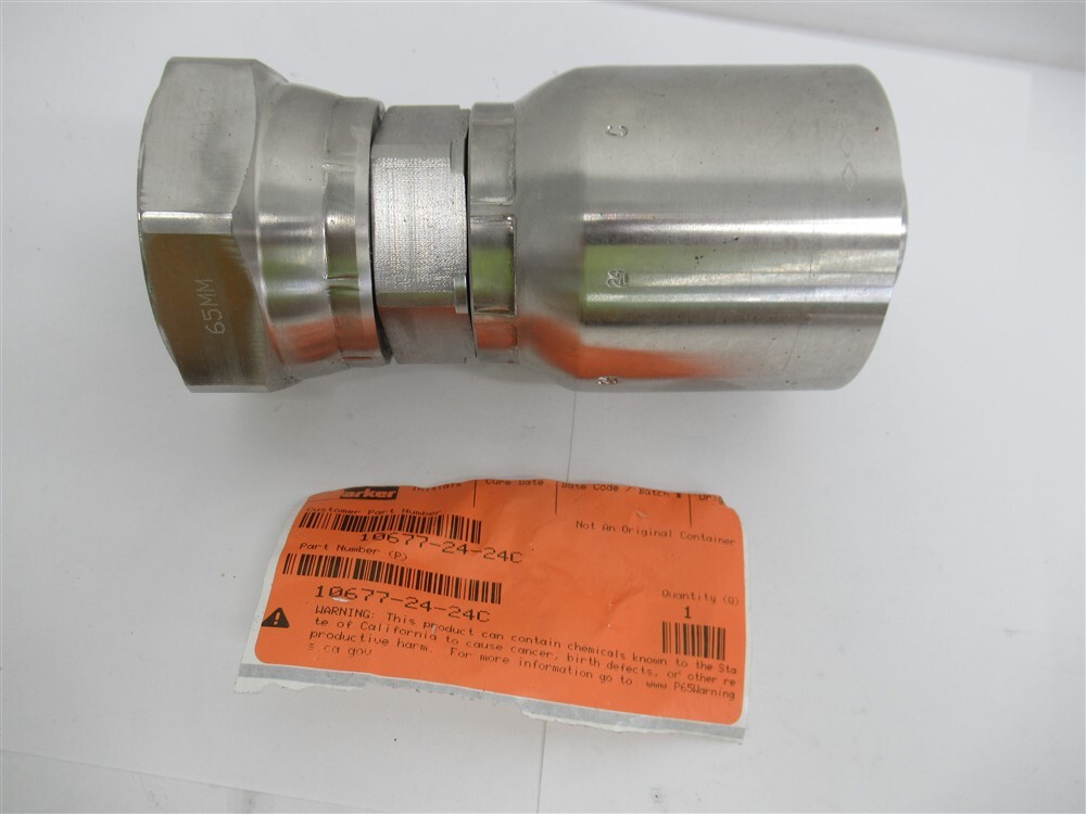 Parker 10677-24-24C, 65mm Hydraulic Swivelling Crimp Fitting | eBay