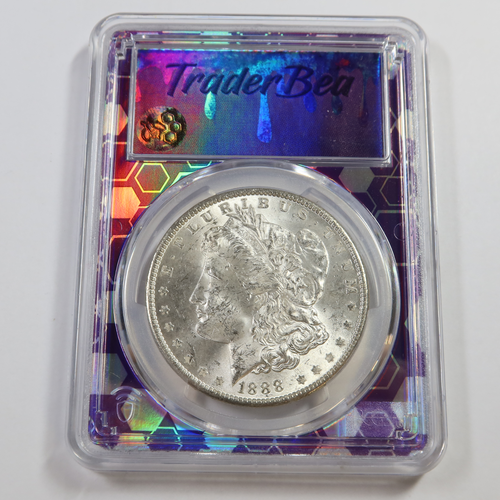 1888 P PCGS Uncirculated BU Trader Bea - Silver Morgan Dollar $1 US ...