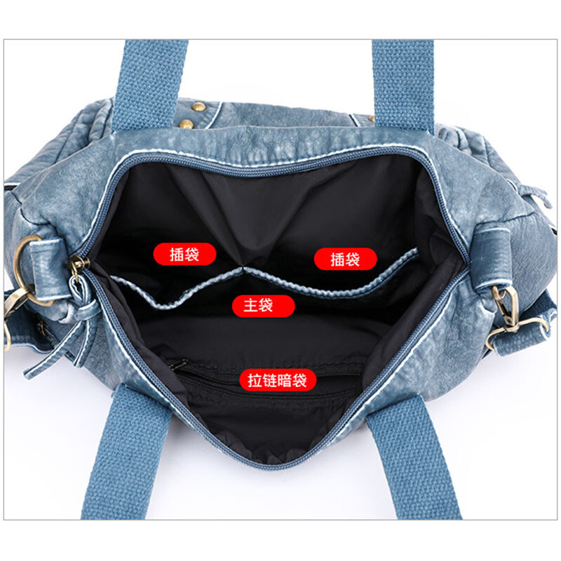 Fashion Women's Faux Leather Handbag Satchels Retro Casual Tote Bag ...