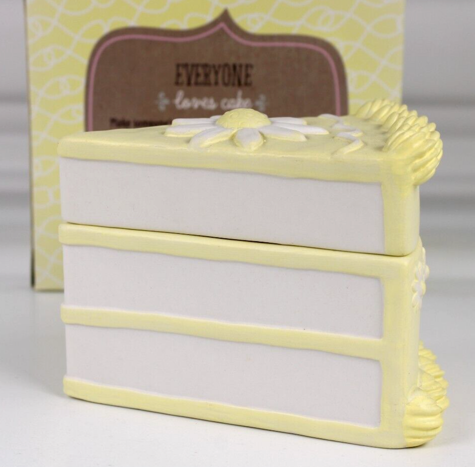 HALLMARK PORCELAIN TRINKET BOX LITTLE SLICE OF NICE CAKE ENCOURAGEMENT ...