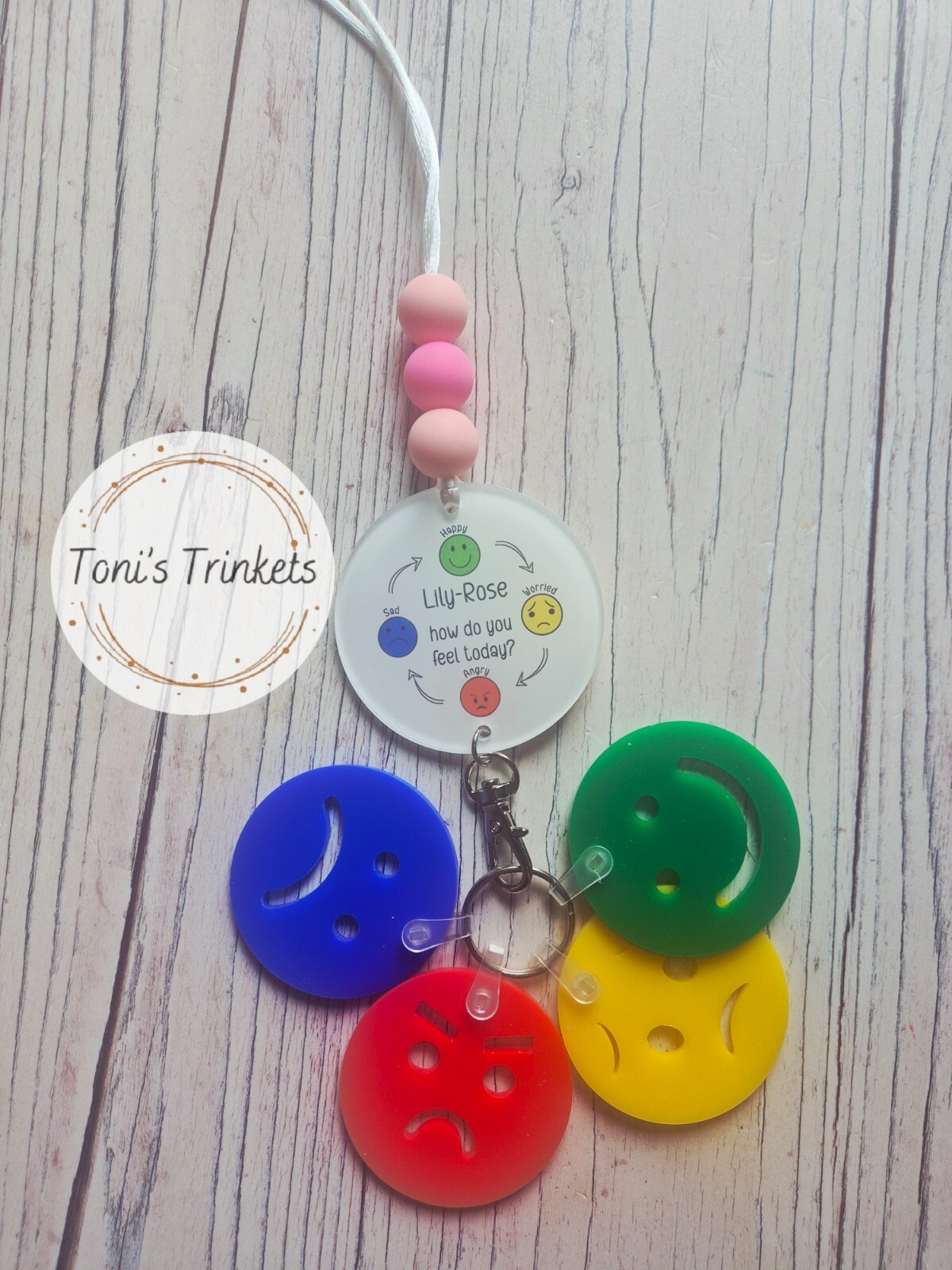 Zones of Emotions Keychain - Autism/ADHD Regulation Fidget Toy Teaching ...