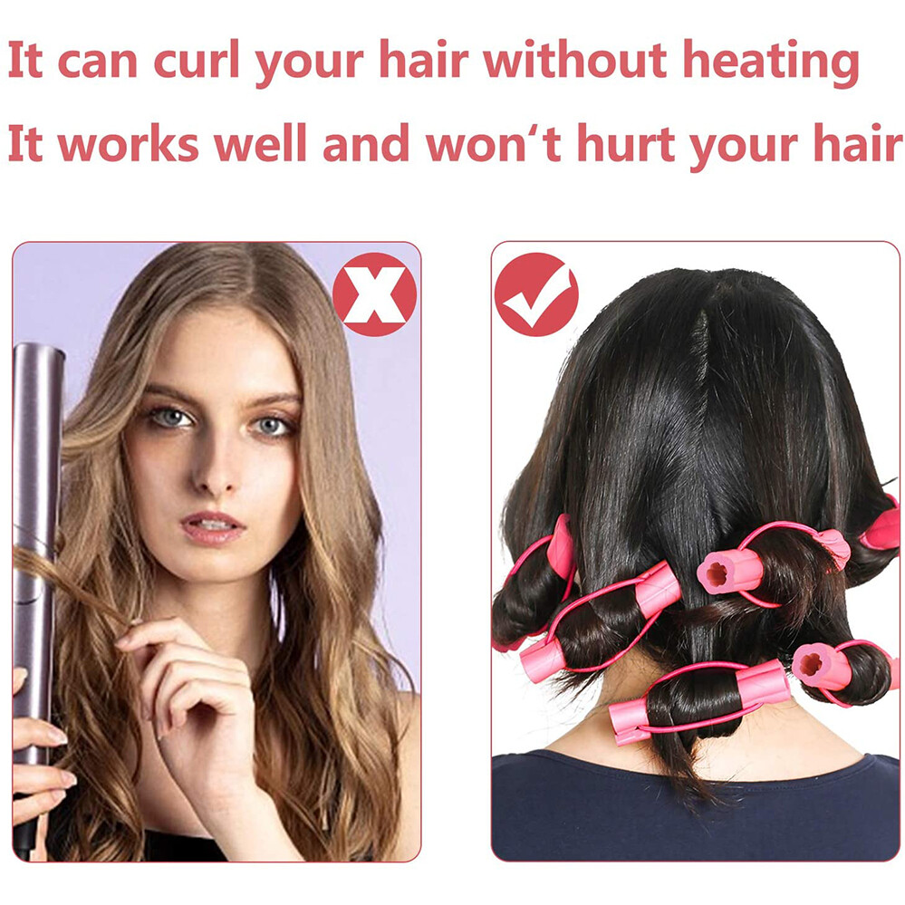 Heatless Hair Curlers Lazy Sponge Cushion Curling Magic Clip Rollers ...