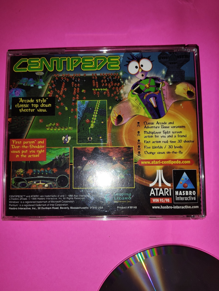Centipede Game Win95/98 PC CD-ROM Atari Hasbro Interac 1998 for Windows ...