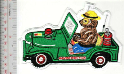 Smokey the Bear USFS Smokey Patrolling with Jeep Prevent Forest Fires ...