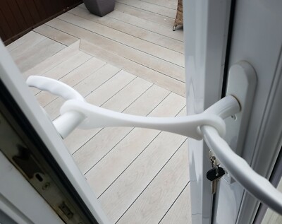 WHITE French Door Stay, Patio Door Holder, Restraint, Easy fit. | eBay