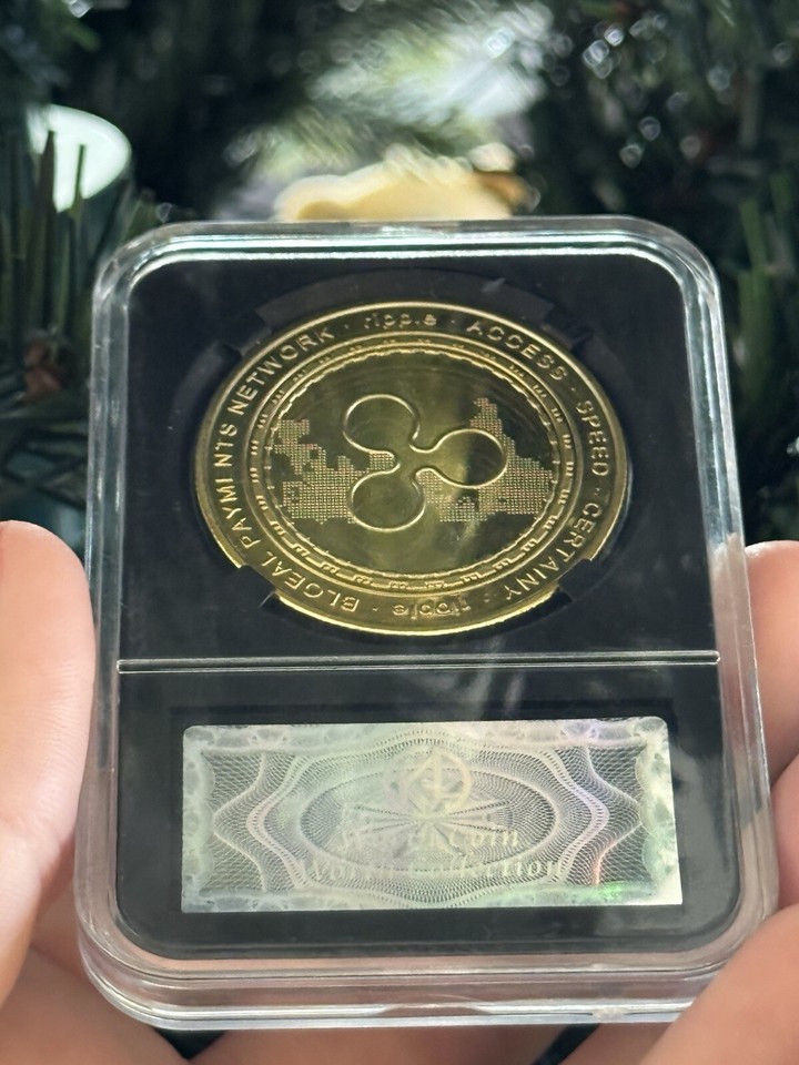 Gold Plate Ripple coin Commemorative Round Collectors Coin XRP Coin ...