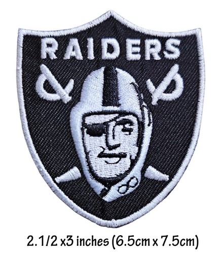 Raiders Football Logo Embroidery Patches ,iron ,sew *TH- USA BY USPS ...