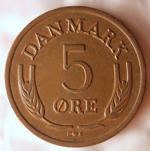 1964 DENMARK 5 ORE - High Quality Vintage Coin - FREE SHIPPING ...