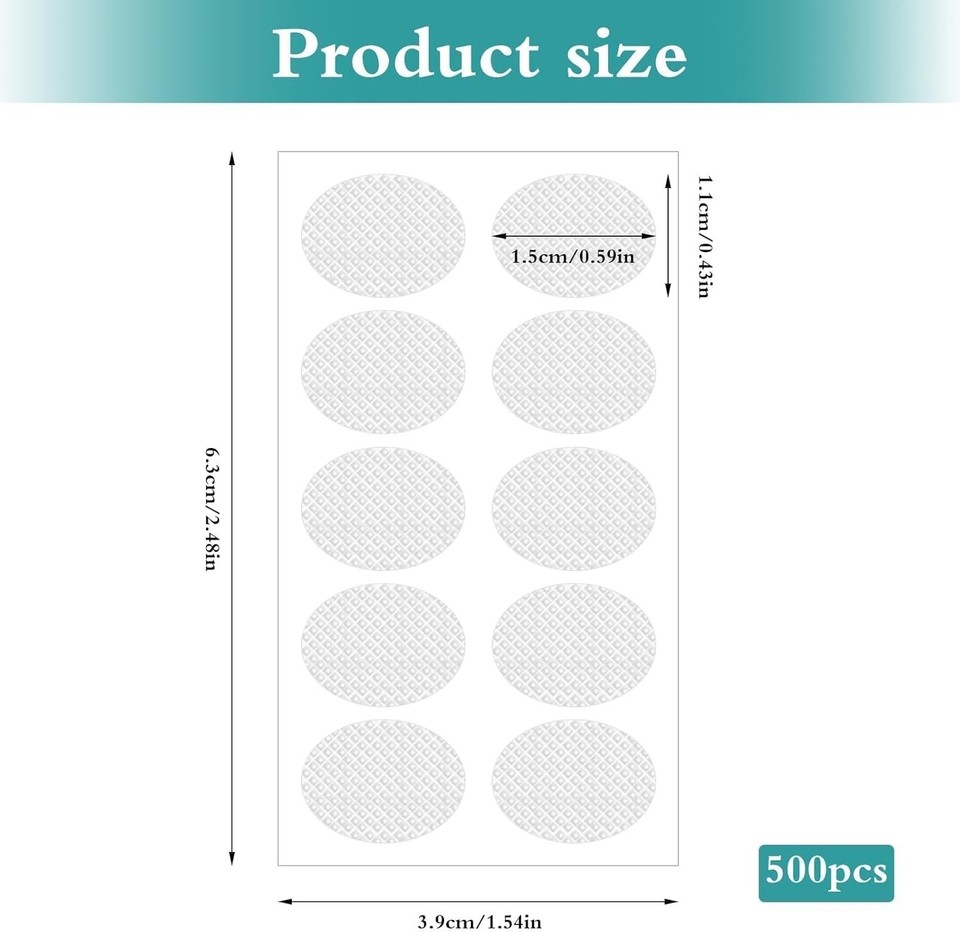 500PCS Ear Lobe Support Patches for Earrings, Clear Earring Stickers ...