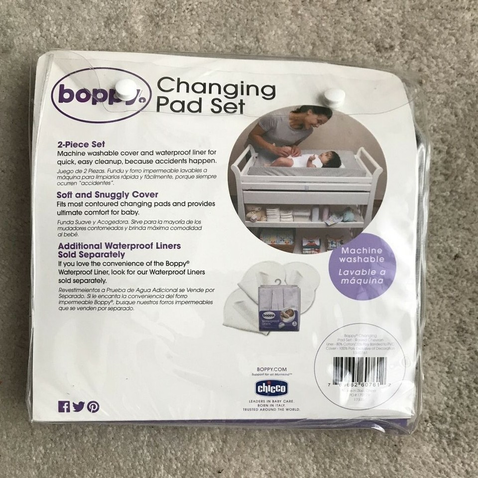 boppy Changing Pad Cover Set- Minky cover and Terry Waterproof Liner ...