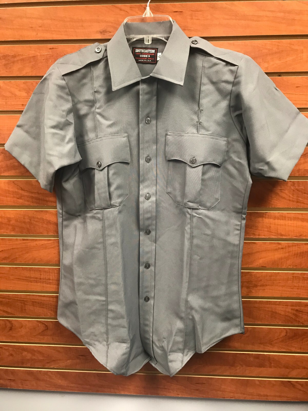 Southeastern Shirt Corporation Code 9 Style 9206 Short Sleeve Grey Size ...