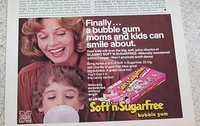 1979 ad page - Blammo kids sugarfree chewing Bubble Gum advertising ...