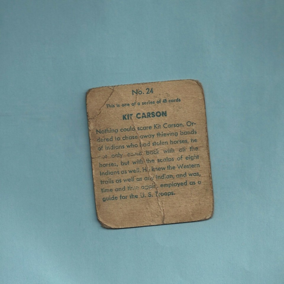 1933 R128 Series of 48 #24 Kit Carson | eBay