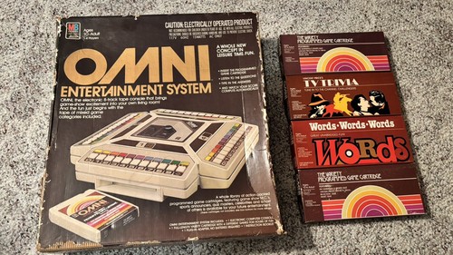 Vintage Omni Game Console 8 track original box 4 Carts | eBay