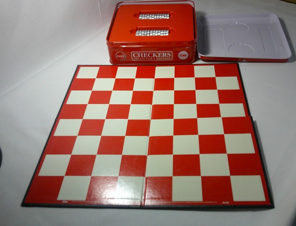 Used (Coca-Cola Poker) (Checker Set) (Toolbox) Small dents in scratches ...
