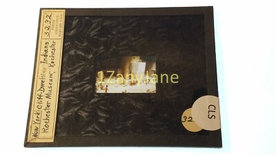 CLS HISTORIC Magic Lantern GLASS Slide CLIFF DWELLING PEOPLE, ROCHESTER ...