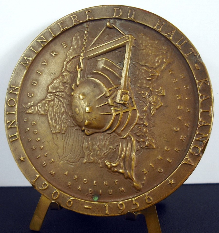 Medaille Union minière du Haut Katanga Afrique Congo belge Zaïre Africa ...