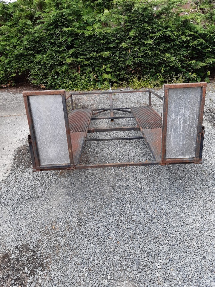 6 ½ ft x 4ft Trailer ATV Quad Ride-on Mower Cage Steel Ramp | eBay UK