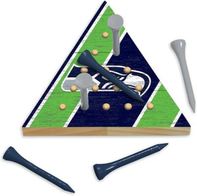 Seattle Seahawks Peg Pyramid Game NFL Team Wooden Puzzle Game for 12th ...