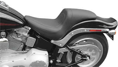 Mustang Black Original 2 Up Fastback 1pc Seat Harley Softail Custom 07 ...