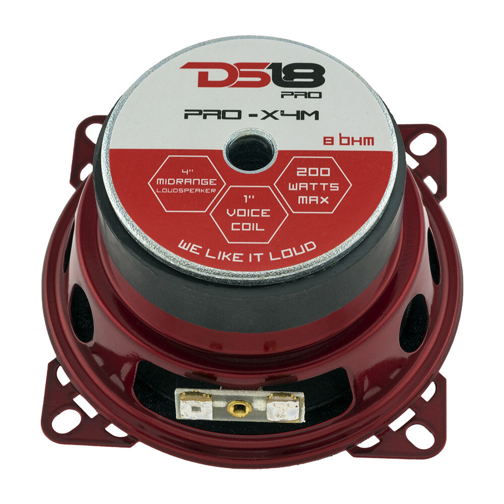 DS18 PRO-X4M 4" MIDRANGE CAR SPEAKER LOUDSPEAKER 200 WATTS 8 OHM ...