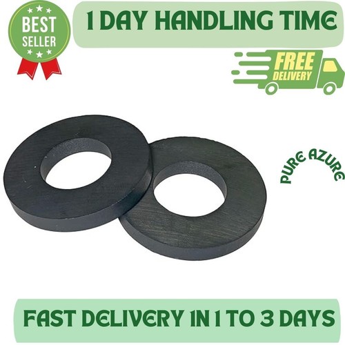 2 Pack Ceramic Ring Magnets Ferrite Strong Magnetic Material Free& Fast ...