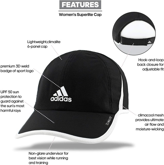 adidas Women's Superlite Relaxed Adjustable Performance Tennis Cap ...