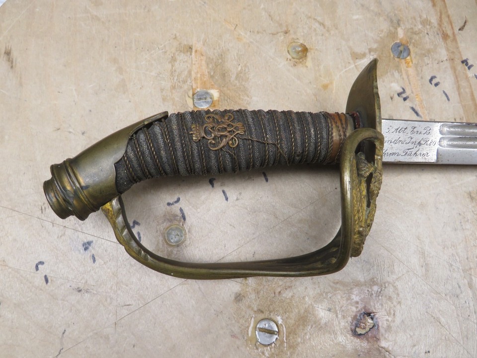 M1889 Sword 1914/15 Prussian German WWi Saber No Sheath | eBay