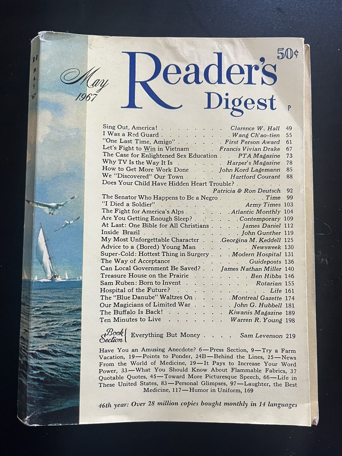 Readers Digest May 1967 John G. Hubbell Clarence Hall Robert Eck Ben ...