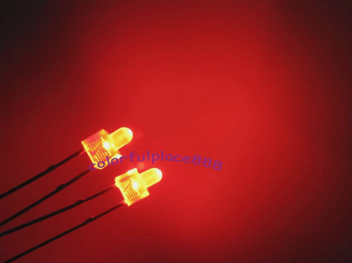 2mm Round Diffused Red Yellow Blue Green White Orange LED Leds Diode ...