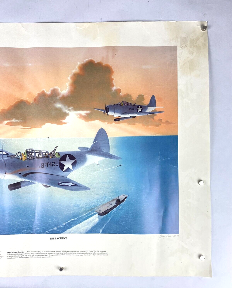 WWII Douglas TBD Devastator Torpedo Bomber Poster Print Signed George ...