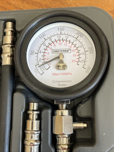 NEW Craftsman Automotive Engine Compression Test Kit Spark Port Gauge ...