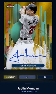 25 Topps Bunt DIGITAL Finest Gold Signature LEGENDARY 50cc Justin ...