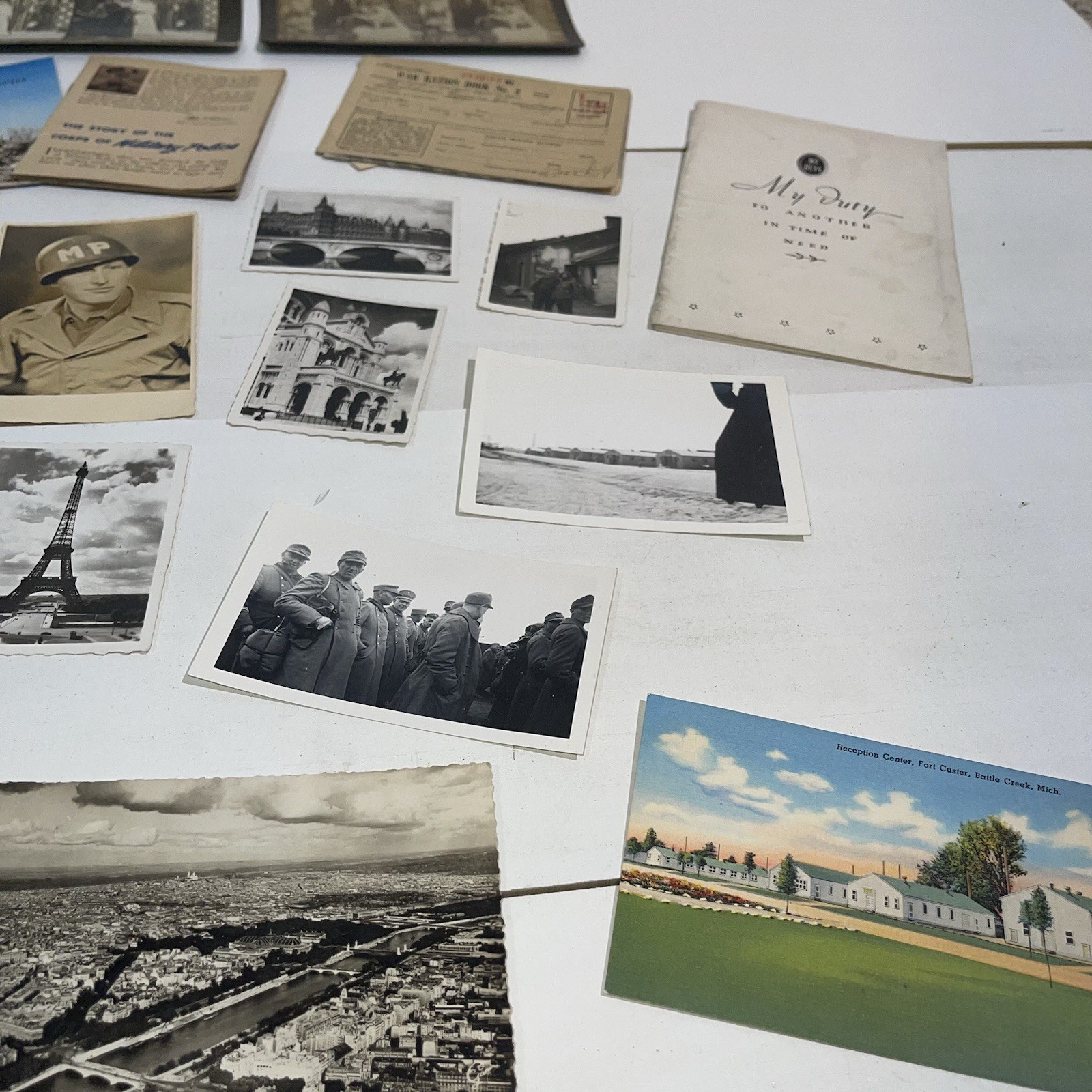 Vintage WW2 U.S German Military Police Postcards Photos War Ration Book ...