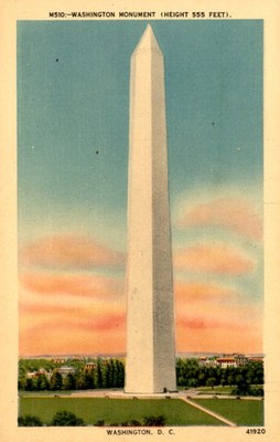 Washington Monument, 555 Feet, 1885 Postcard | eBay