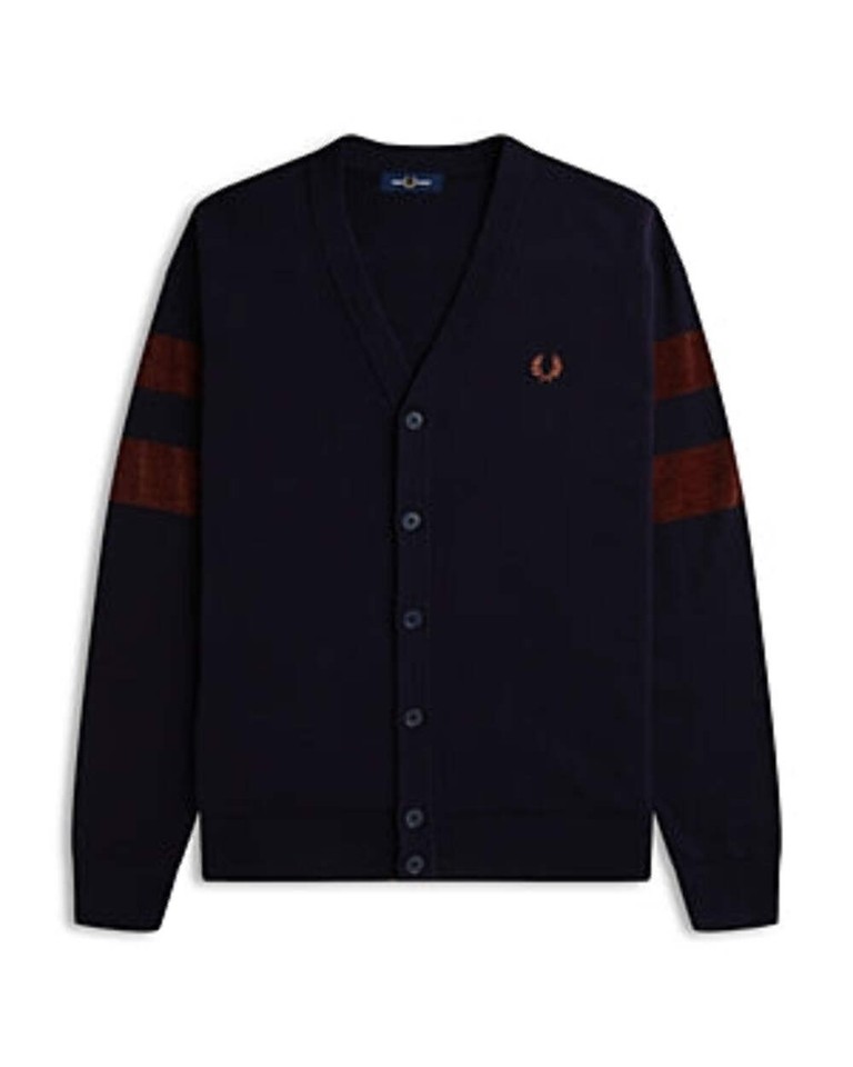 Fred Perry Merino Wool Cotton V Neck Cardigan | eBay