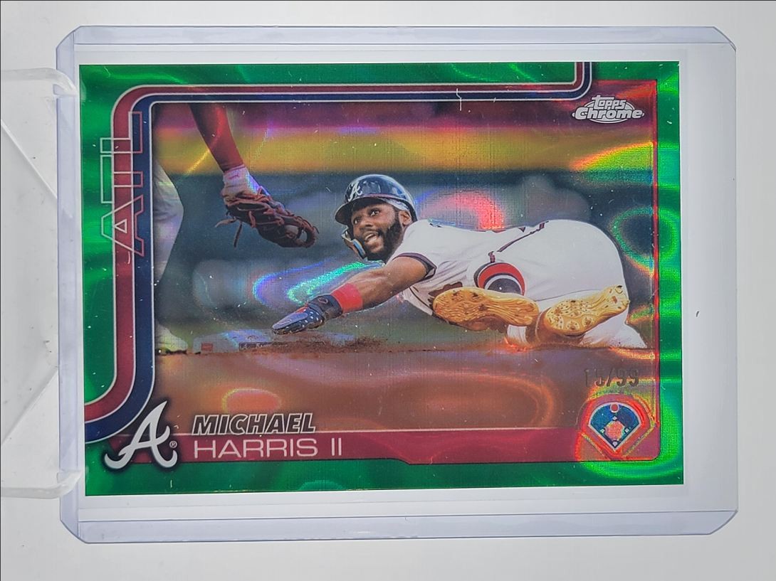 Michael Harris II 2025 Topps Chrome #230 Green Lava Refractor /99 Price ...