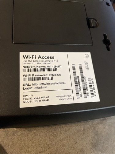 AT&T 1000 Mbps 1 Port Wireless Internet Router - IFWA40 786513471239 | eBay