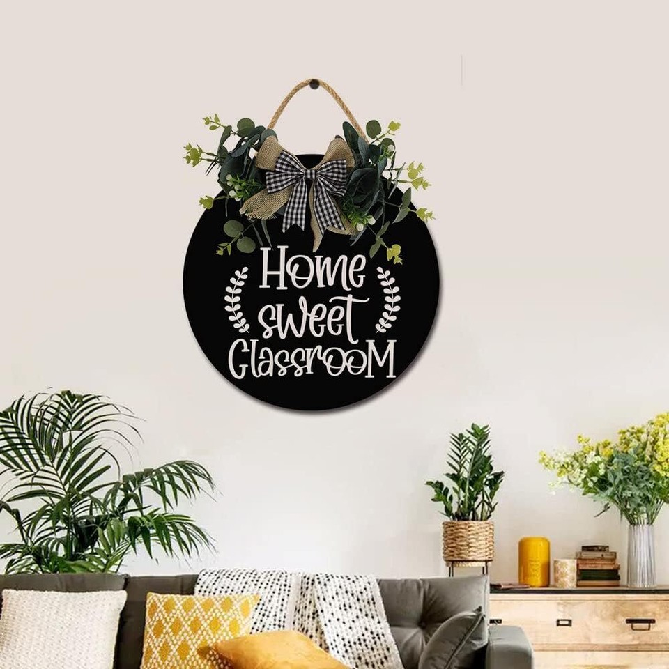 Home Sweet Classroom Sign for Front Door, Decor Farmhouse 11In, Iiy ...