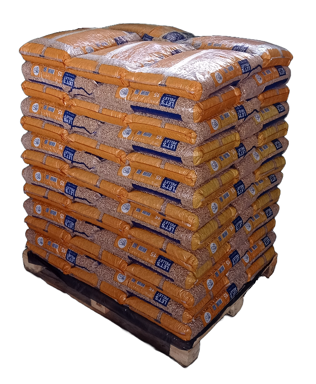 Holzpellets Palette 975 kg 65 Sack x 15 kg Sackware Heizpellets Pellet ...