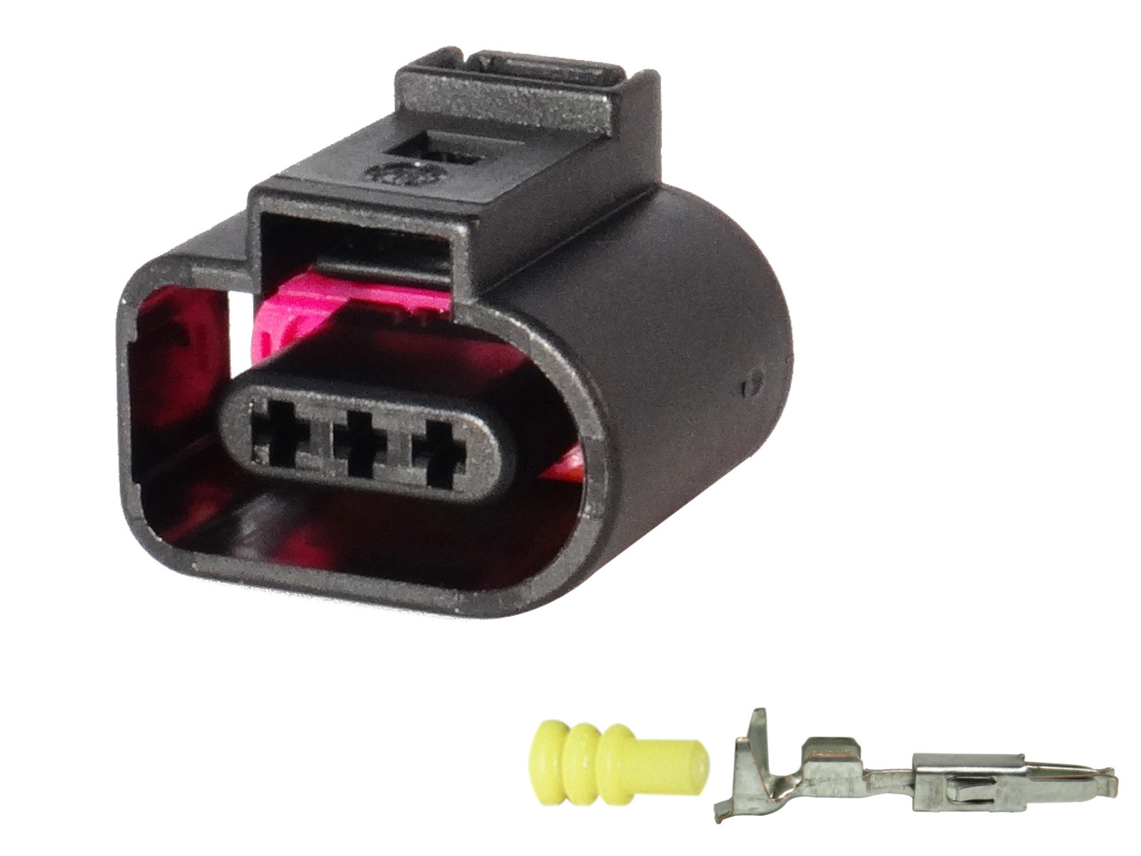 1J0973703 FEP 1.5 mm Sealed Black Female VW Connectors 3 PIN CONNECTOR ...