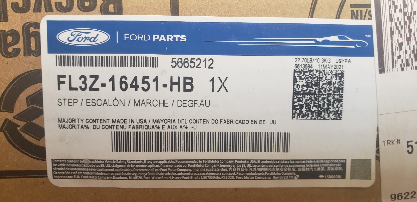 OEM 2015-16 Ford F150 Super Cab LH Chrome Running Board Step Rail FL3Z ...