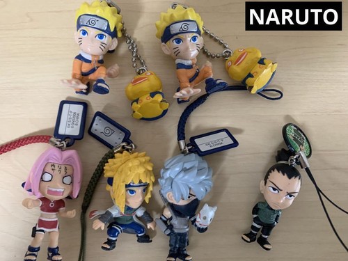 Naruto Figure Keychain Strap Swing Sakura Sasuke Kakashi Set Lot of 6 ...