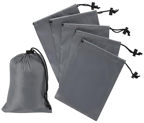 Drawstring Bag with Toggle - Nylon Cinch and Ditty Pouch () 5 x 7 Inch ...