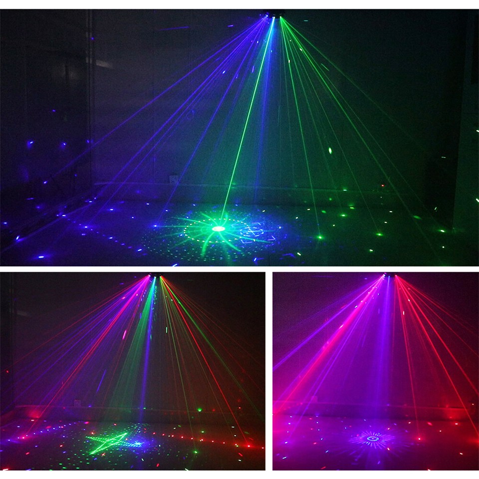 15-eye RGB LED DMX Laser Stage Strobe Light Projector DJ Disco Party ...
