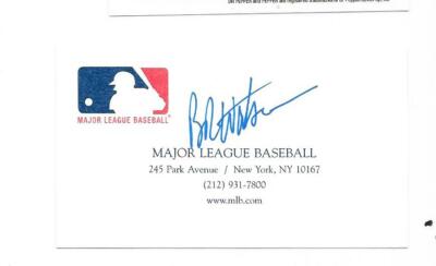BOB WATSON AUTOGRAPHED SIGNED BUSINESS CARD MLB | eBay