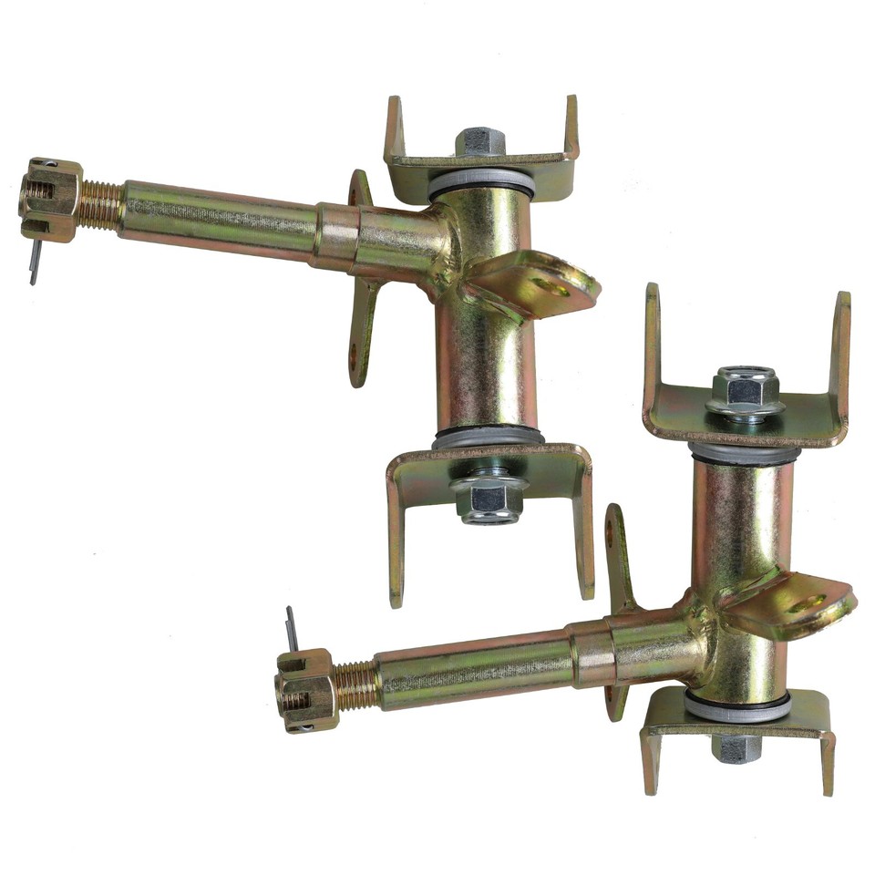 Front Steering Knuckle Spindle+ 4 Stud Wheel Hub For ATV Go Kart Quad ...