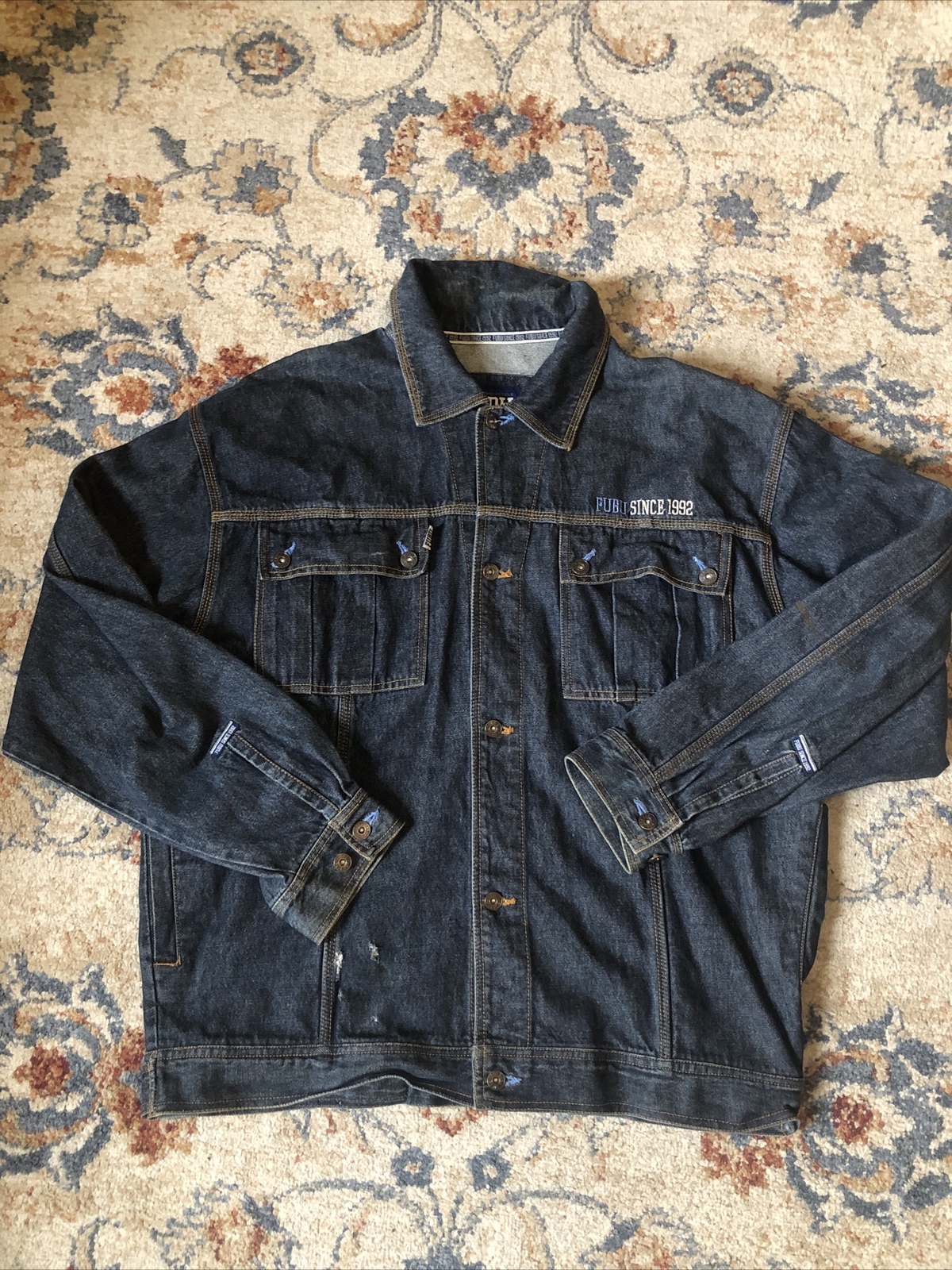 Vintage 2000s Y2K Fubu Denim Jacket Size Extra Large Hip Hop Mens | eBay